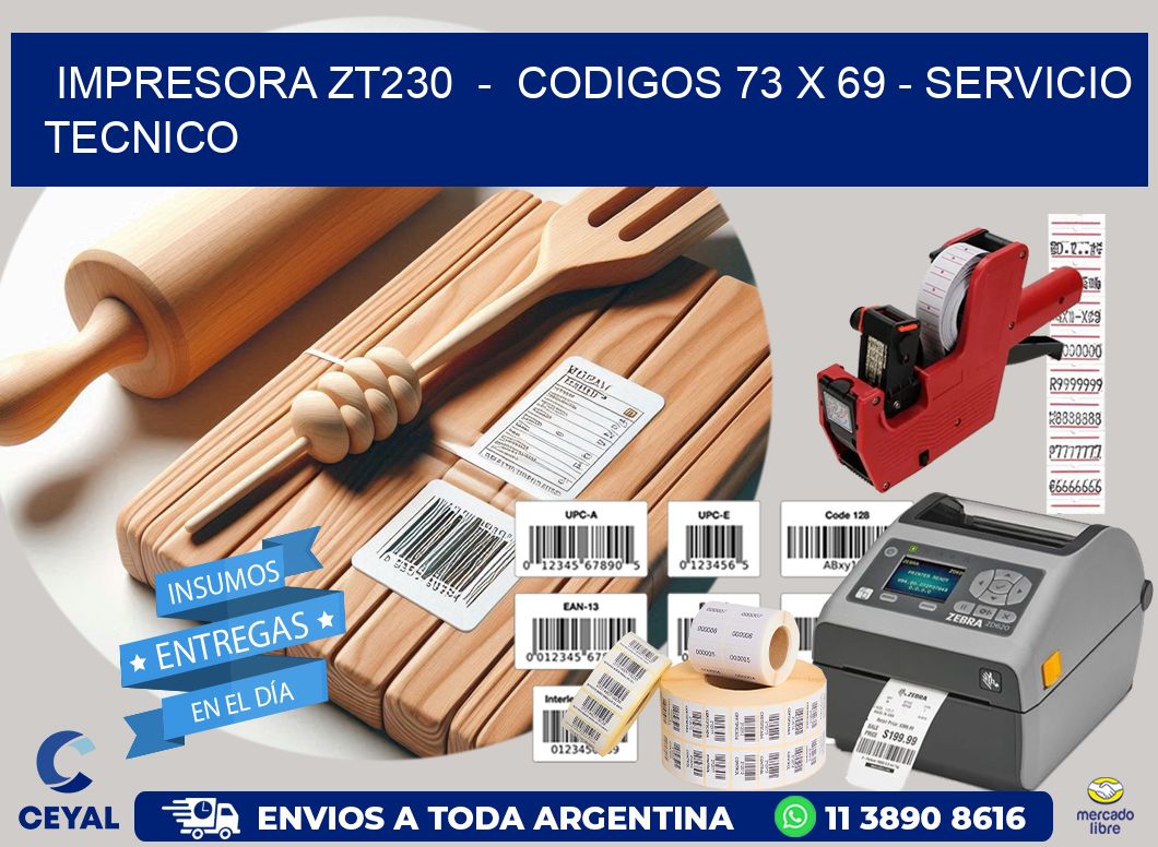 IMPRESORA ZT230 – CODIGOS 73 x 69 – SERVICIO TECNICO | Etiquetas Zebra